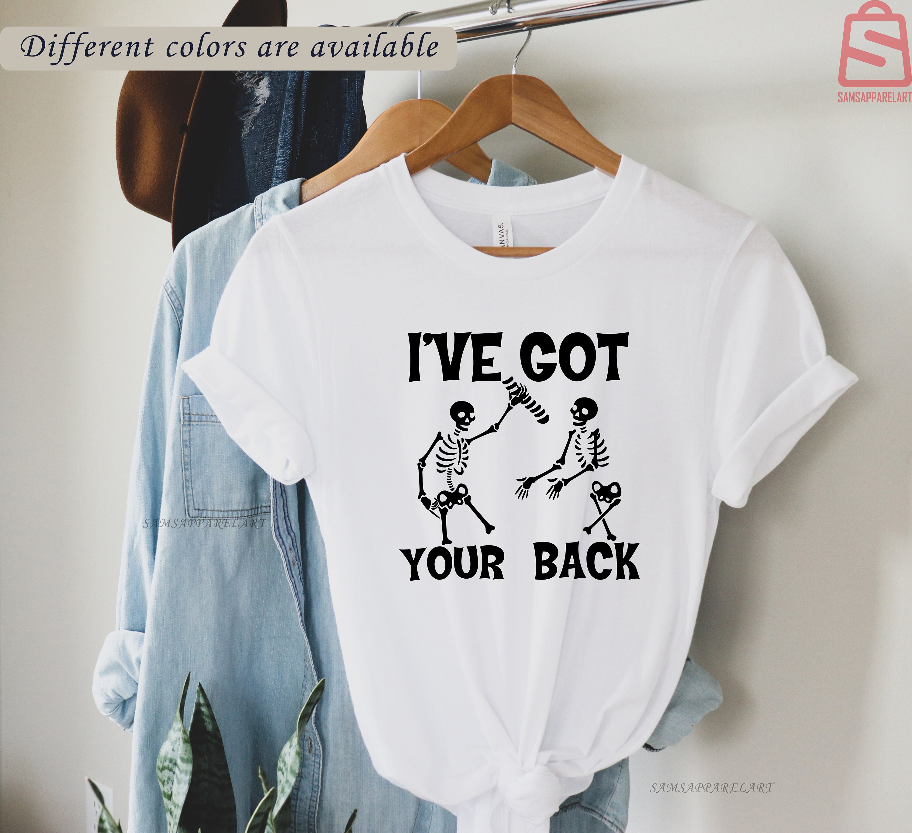 I've Got Your Back Funny Skeleton T-shirt Halloween - Etsy