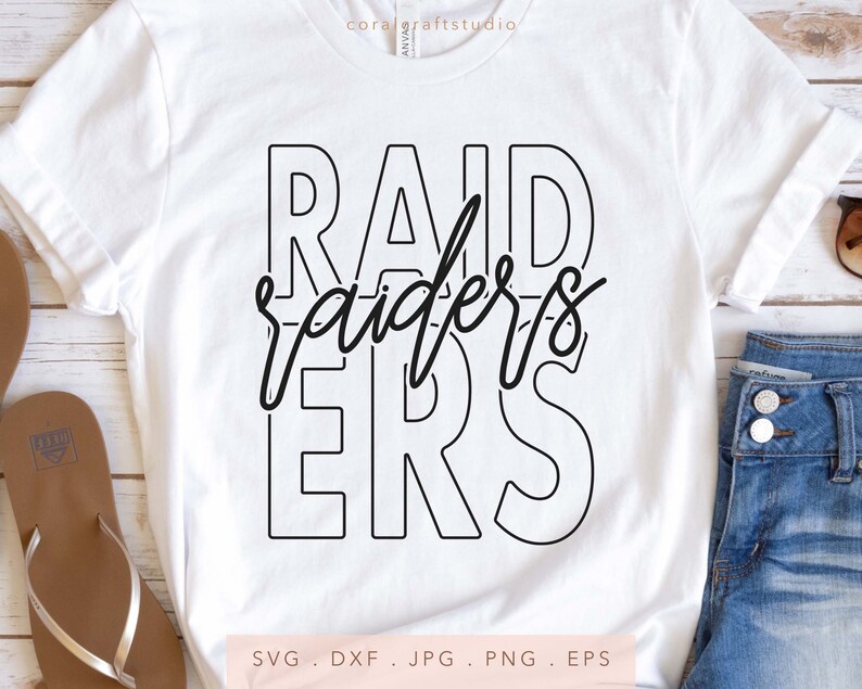 Raiders Team Name SVG DXF JPG Png Eps Raiders Mascot School - Etsy