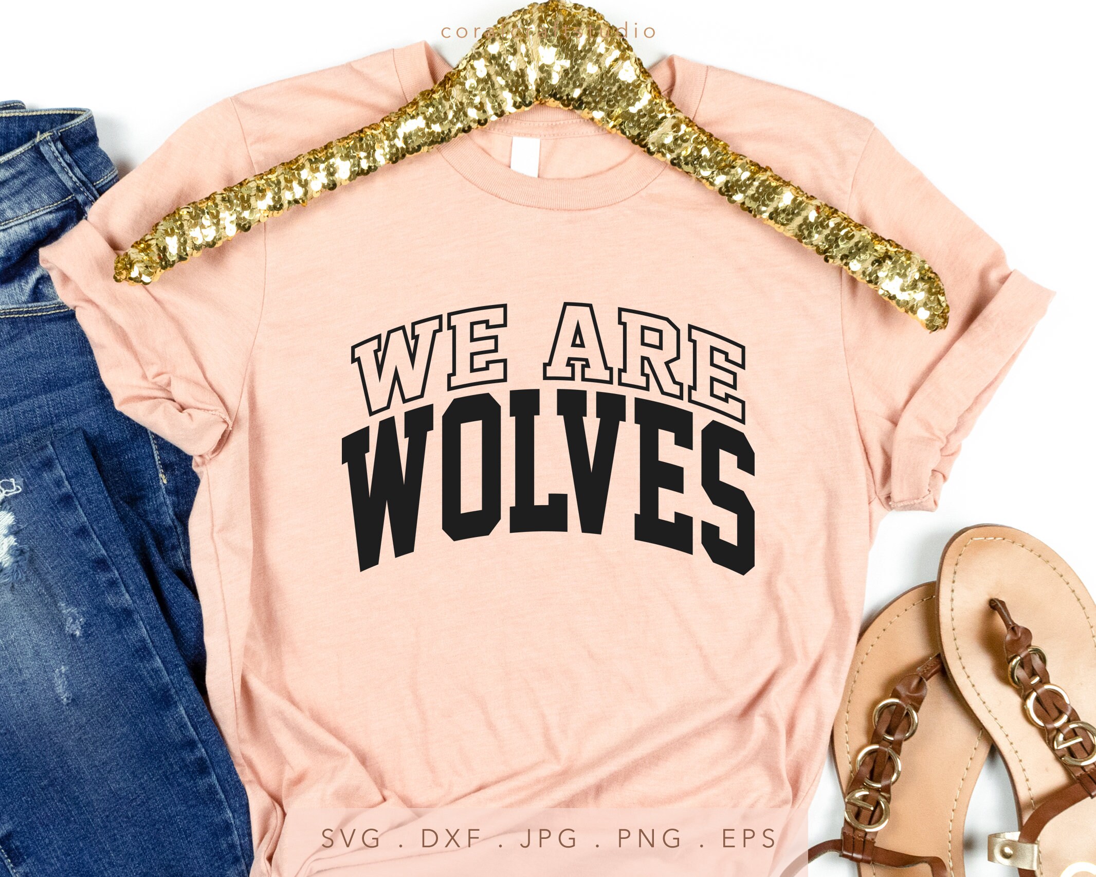 We Are Wolves Varsity SVG PNG DXF Jpg Eps Wolves Iron On - Etsy