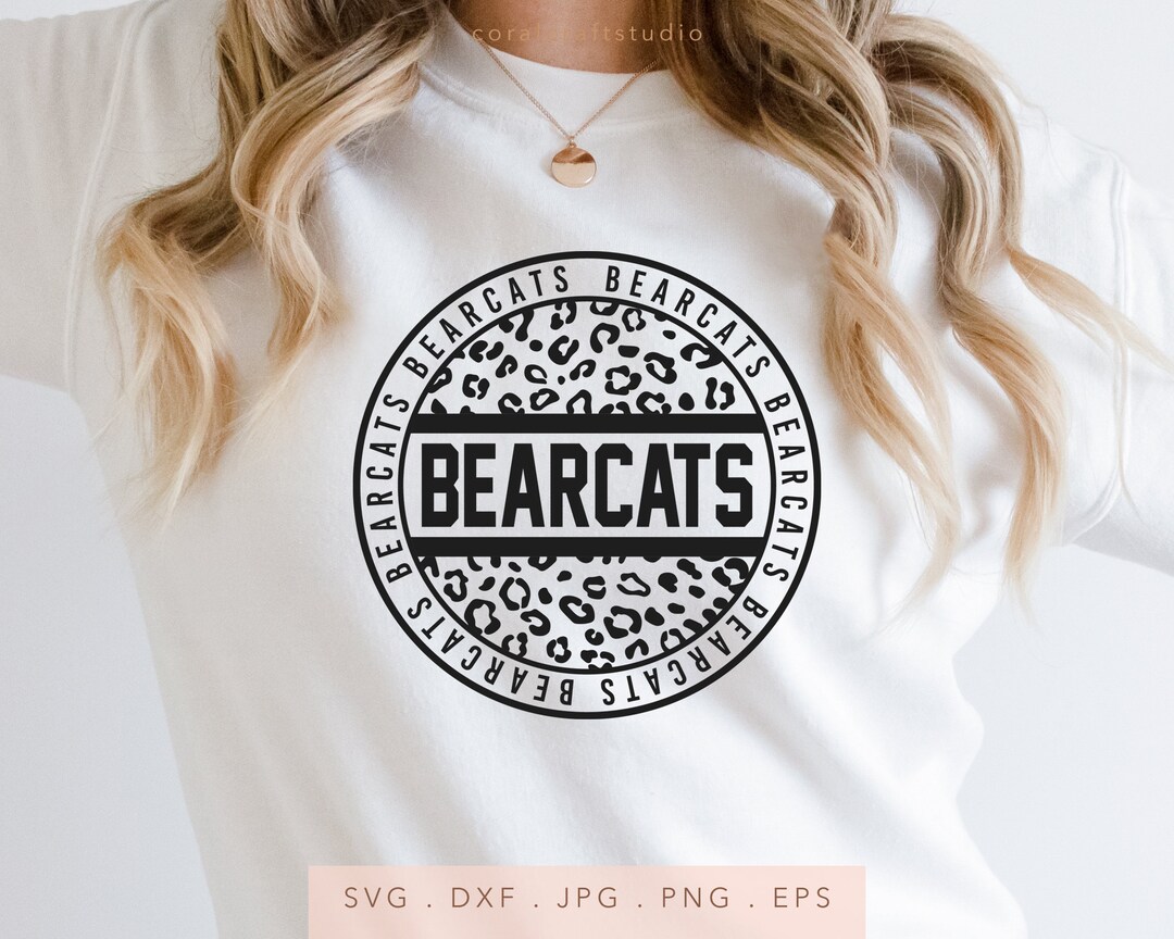 Bearcats Leopard Print SVG PNG DXF Jpg Eps, Bearcats School Mascot Svg ...
