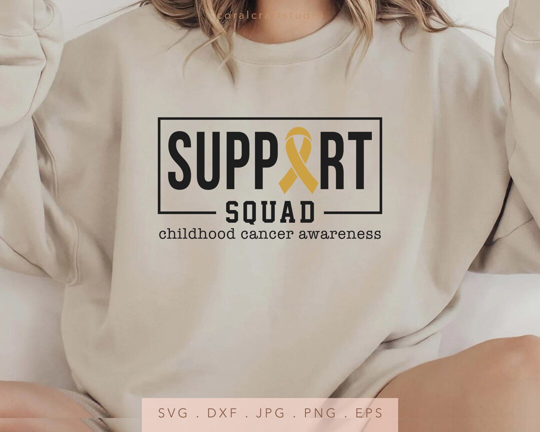 Childhood Cancer Support Squad SVG DTF PNG Jpg Eps, Childhood Cancer ...