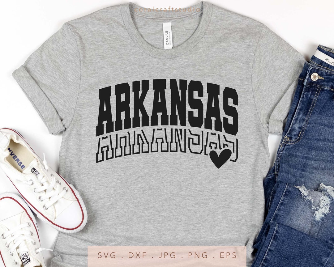 Arched Arkansas SVG DXF Jpg Png Eps, Arkansas Sublimation, Arkansas ...