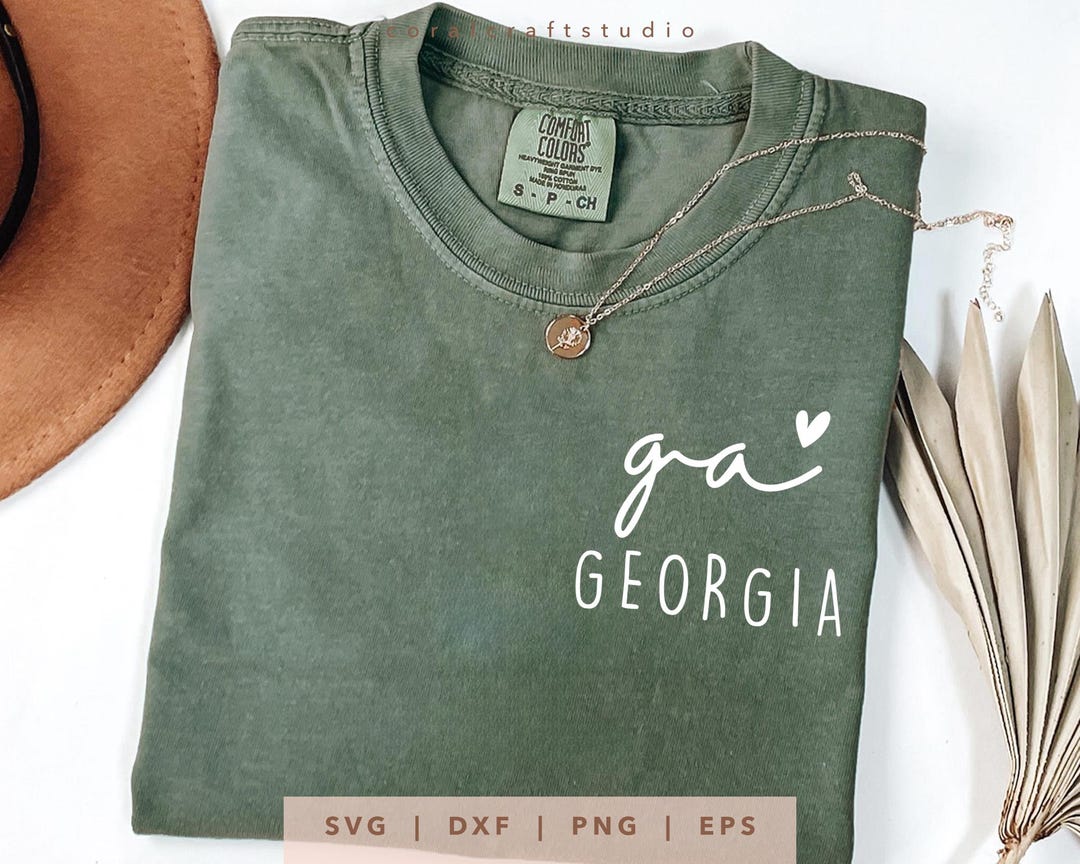 Georgia GA Svg, Png, Dxf, Eps, Love Georgia State Design Cricut, Trendy ...