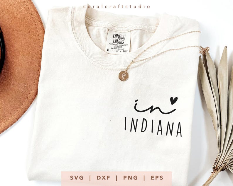 Indiana IN Svg, Png, Dxf, Eps, Love Indiana State Design Cricut, Trendy ...