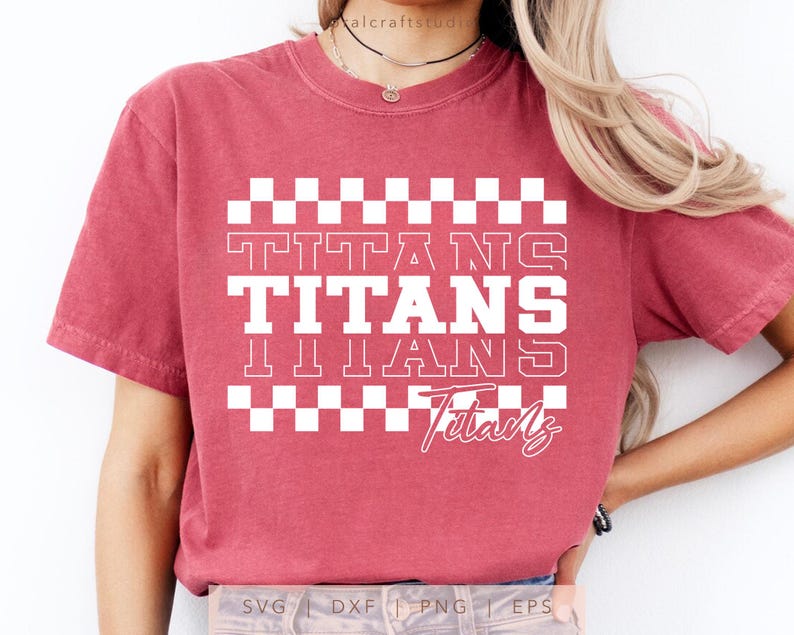 Checkered Titans SVG, PNG, Dxf, Eps, Titans Sport Shirt Sublimation ...