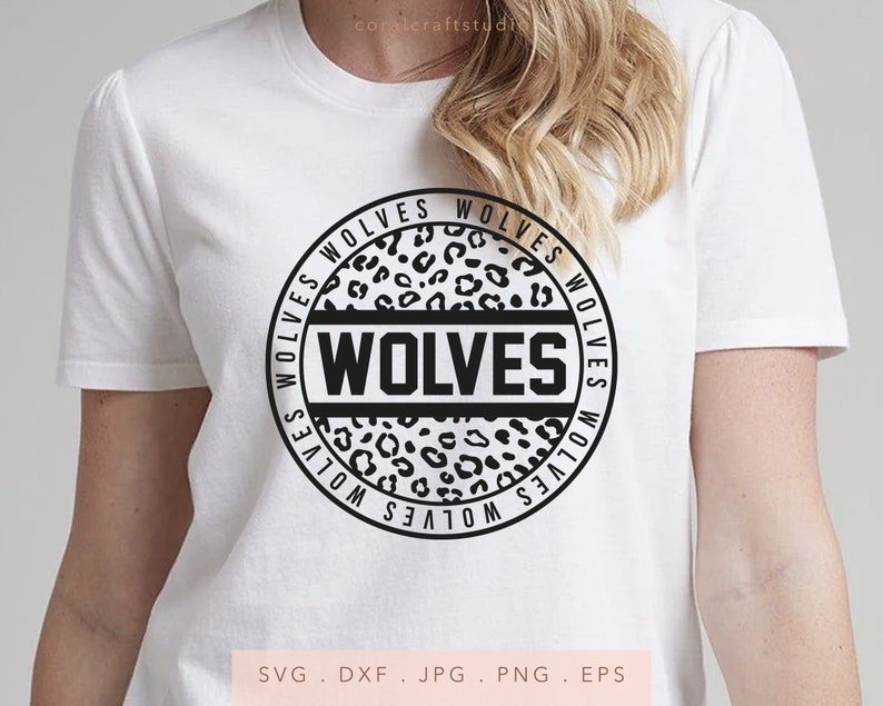 Wolves Leopard Print SVG PNG DXF Jpg Eps Wolves School Mascot - Etsy