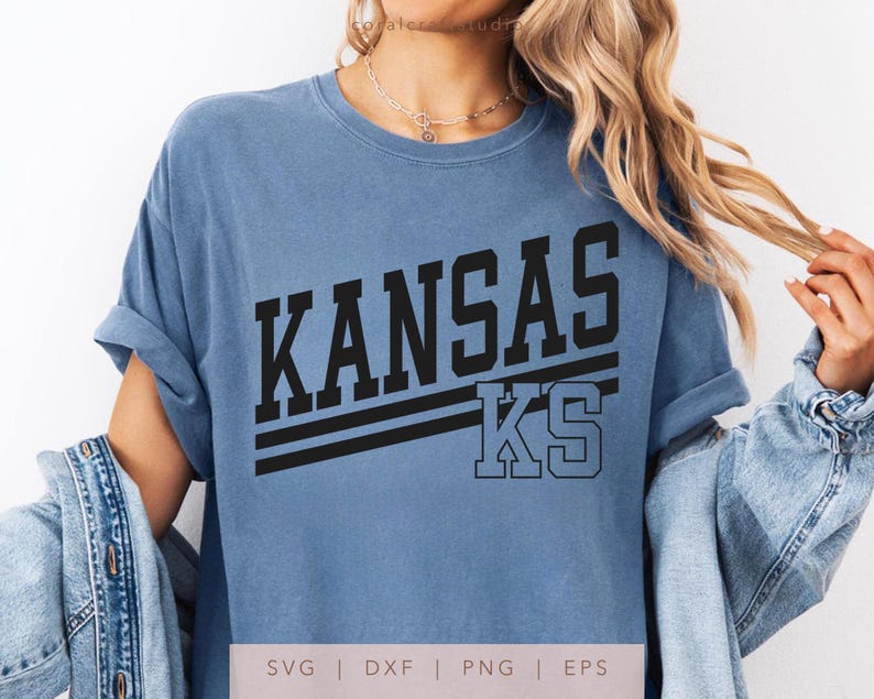 Kansas KS Svg, Png, Dxf, Eps, Kansas State Design Cricut, Trendy Kansas ...