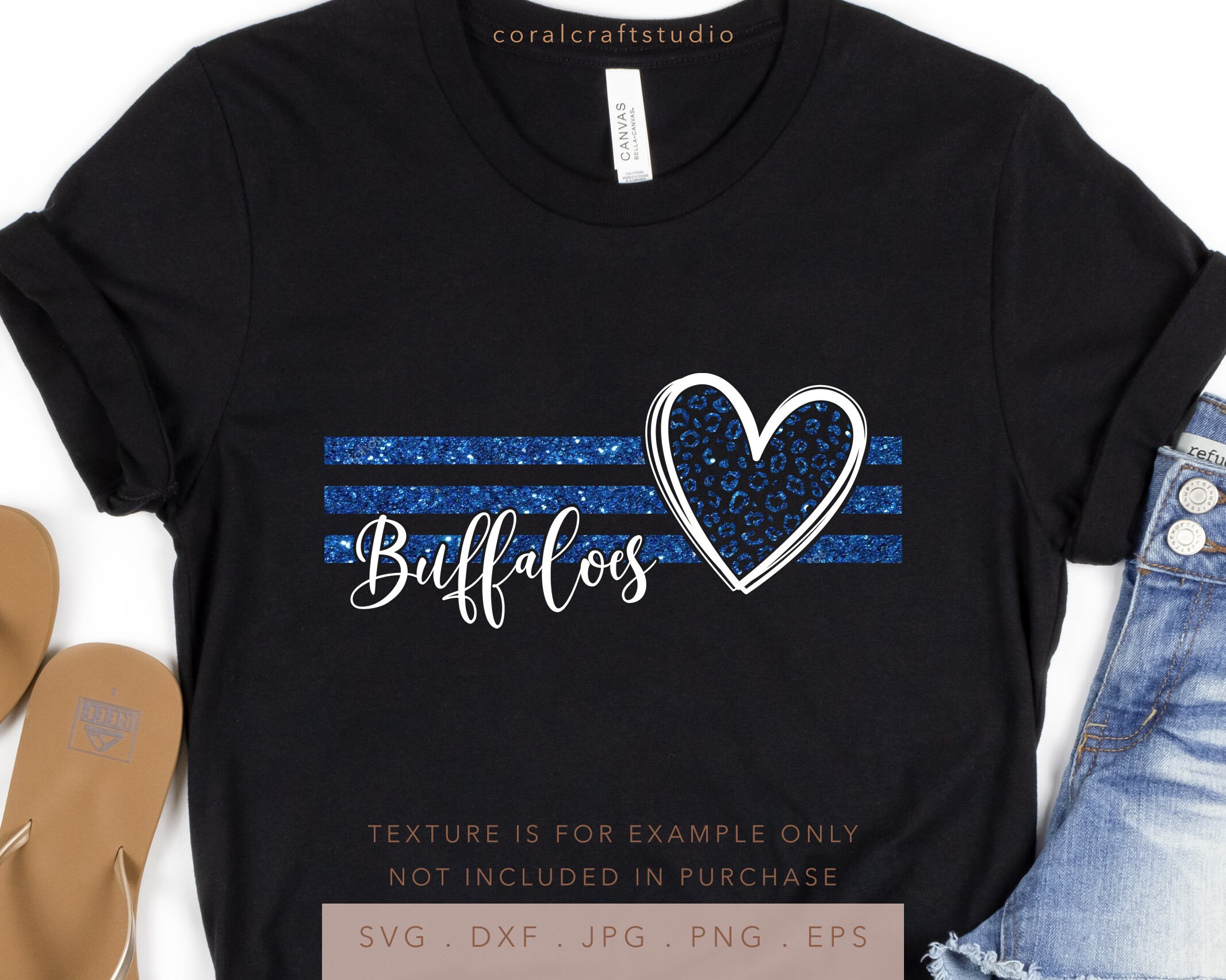 Buffaloes Heart Leopard SVG PNG DXF Jpg Eps Buffaloes School - Etsy