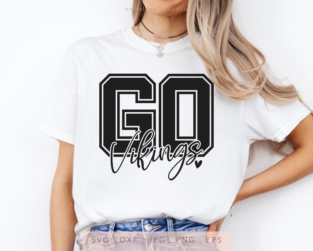 GO Vikings SVG, PNG, Dxf, Jpg, Eps, Vikings Silhouette Cameo, Vikings ...