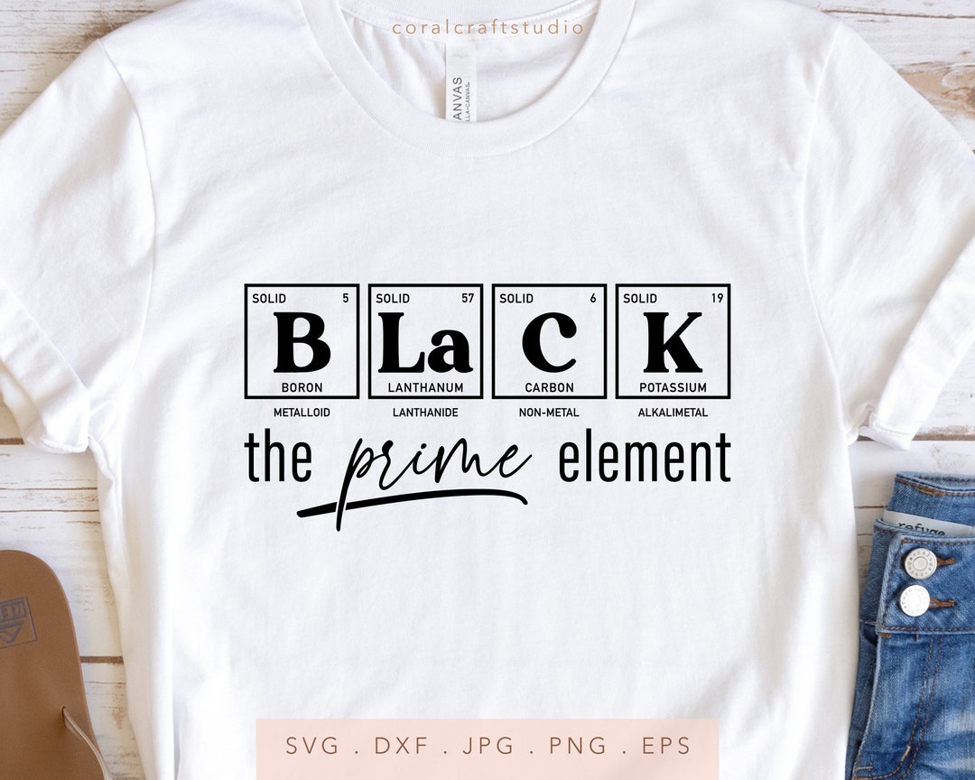 Black the Prime Element SVG DXF Jpg Png Eps, Melanin Vibes Sublimation ...
