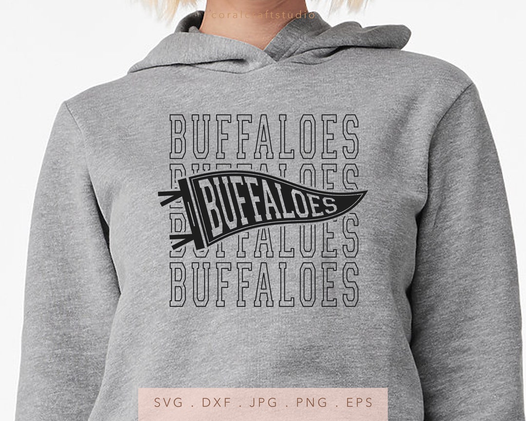 Buffaloes Stacked Varsity Letters SVG PNG DXF Jpg Eps, Buffaloes ...
