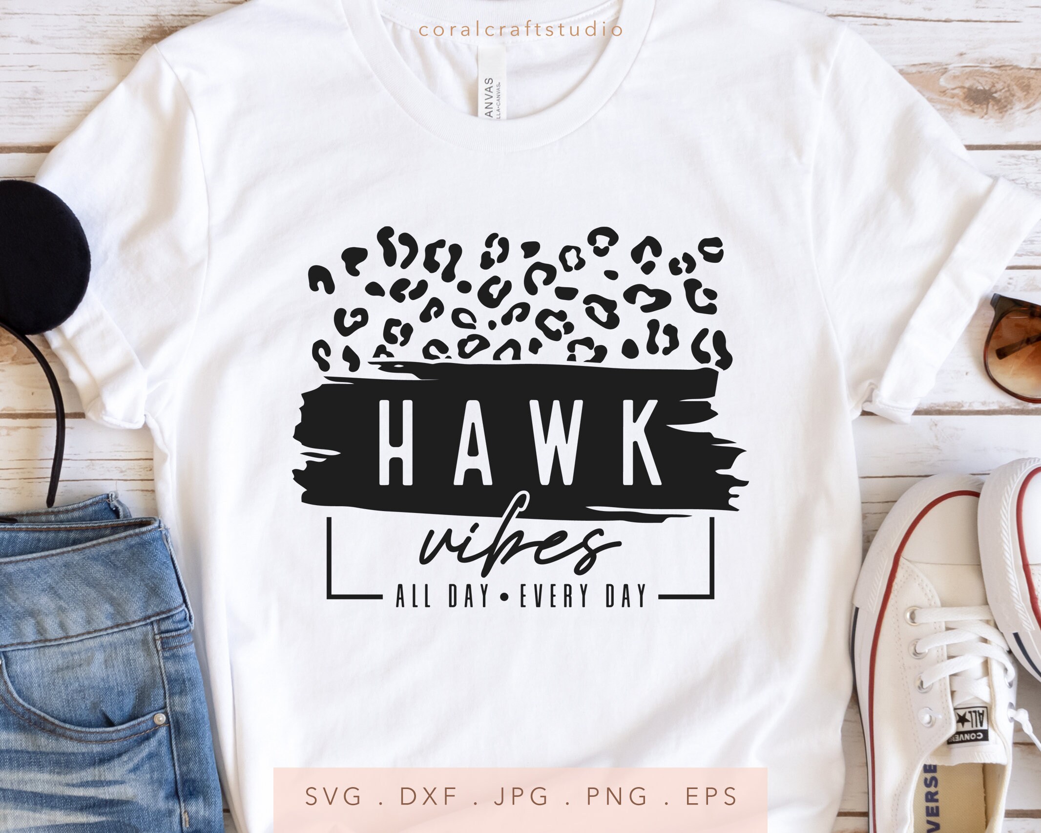 Hawk Vibes Leopard SVG PNG DXF Jpg Eps, Hawks Team Spirit Svg, Hawks ...