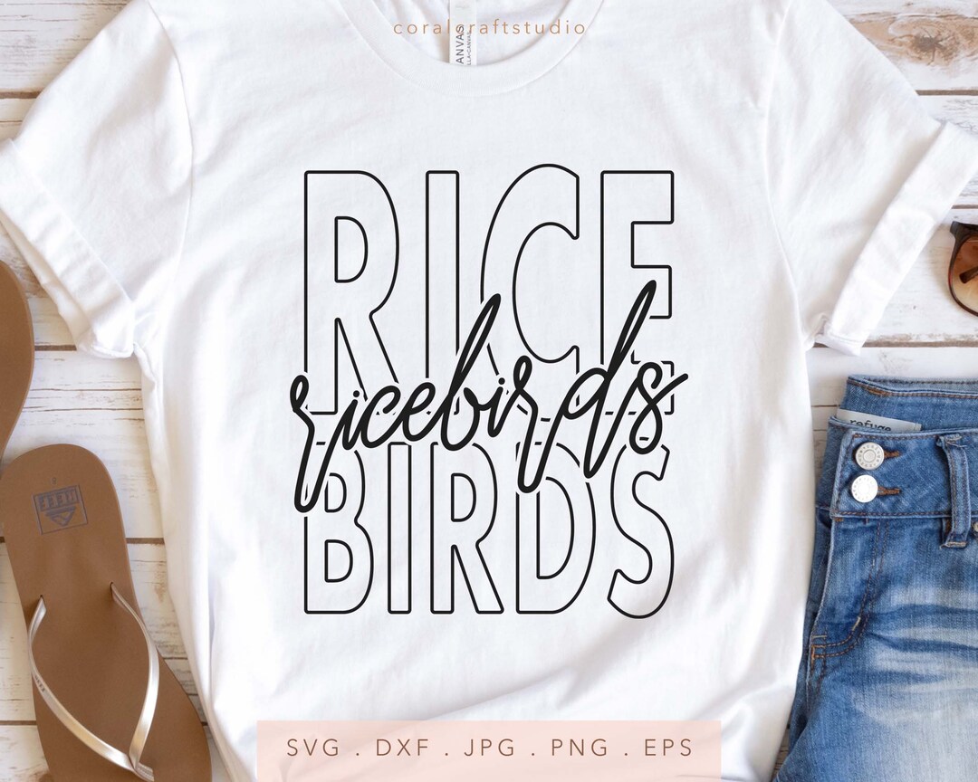 Ricebirds Team Name SVG DXF JPG Png Eps, Ricebirds Mascot School Svg ...