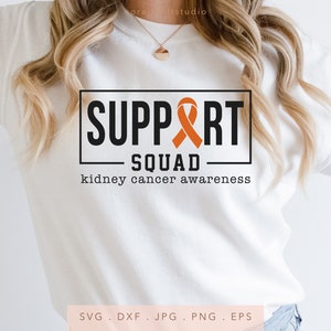 Kidney Cancer Support Squad SVG DTF PNG Jpg Eps, Kidney Cancer ...