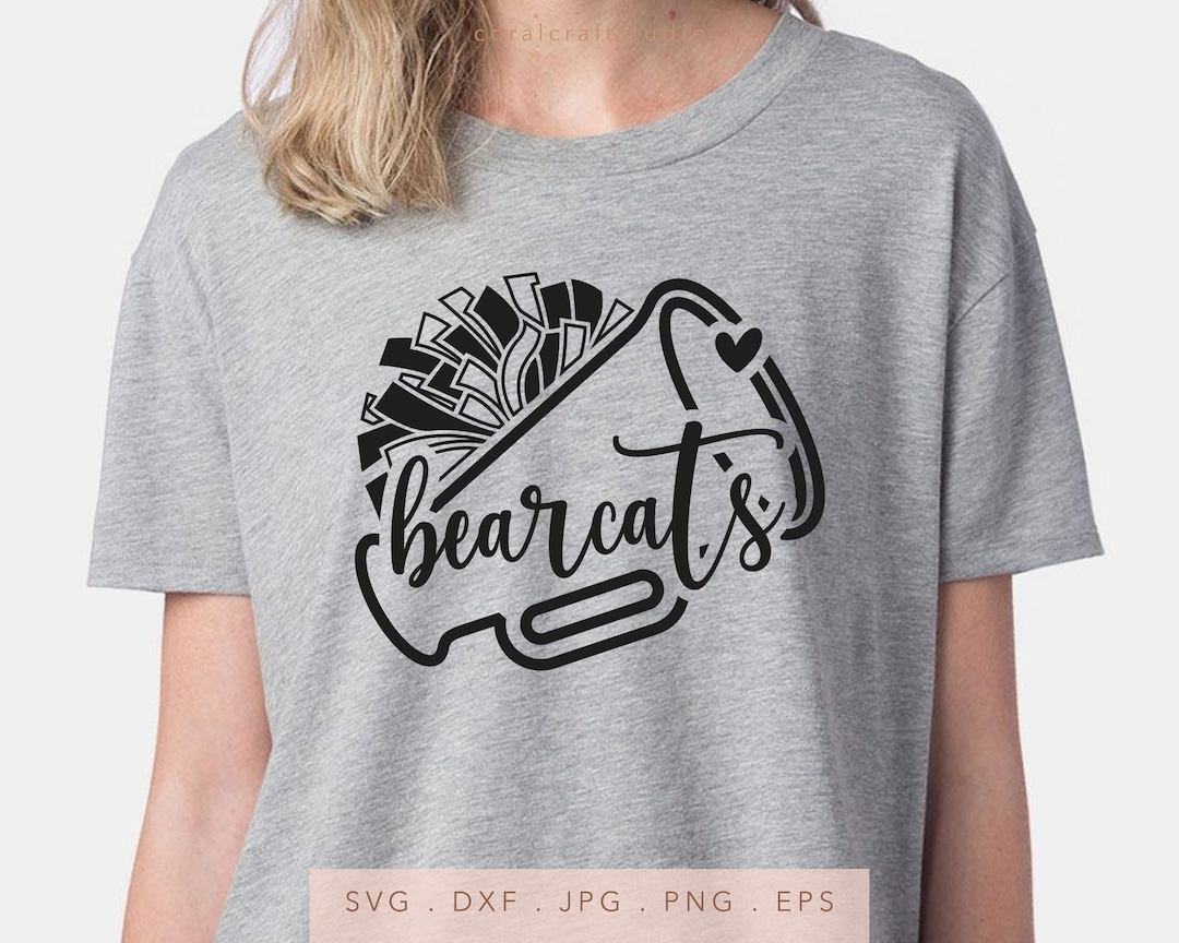 Bearcats SVG DXF JPG Png Eps, Bearcats Cheer Megaphone Svg, School Team ...