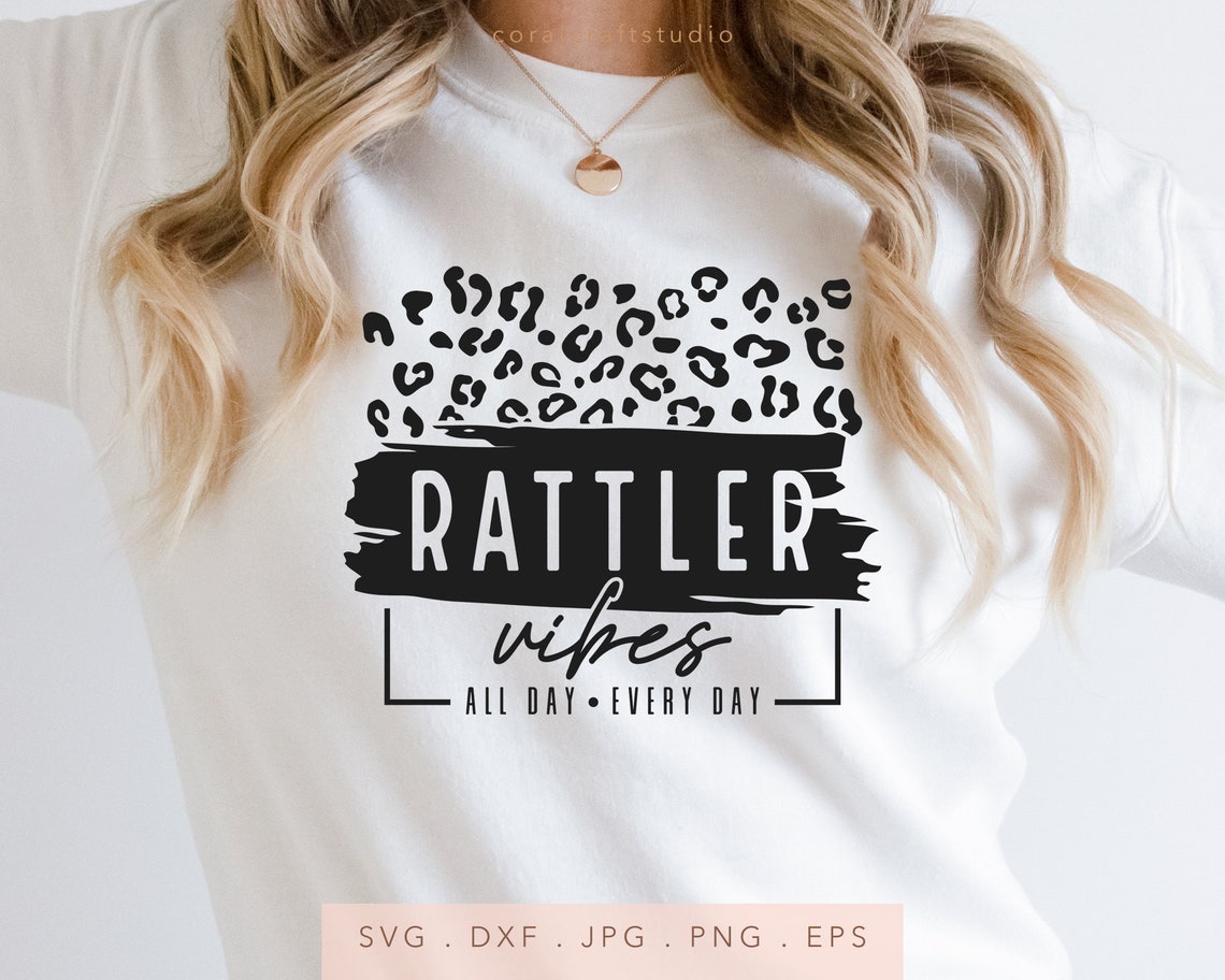 Rattler Vibes Leopard SVG PNG DXF Jpg Eps Rattlers Team - Etsy