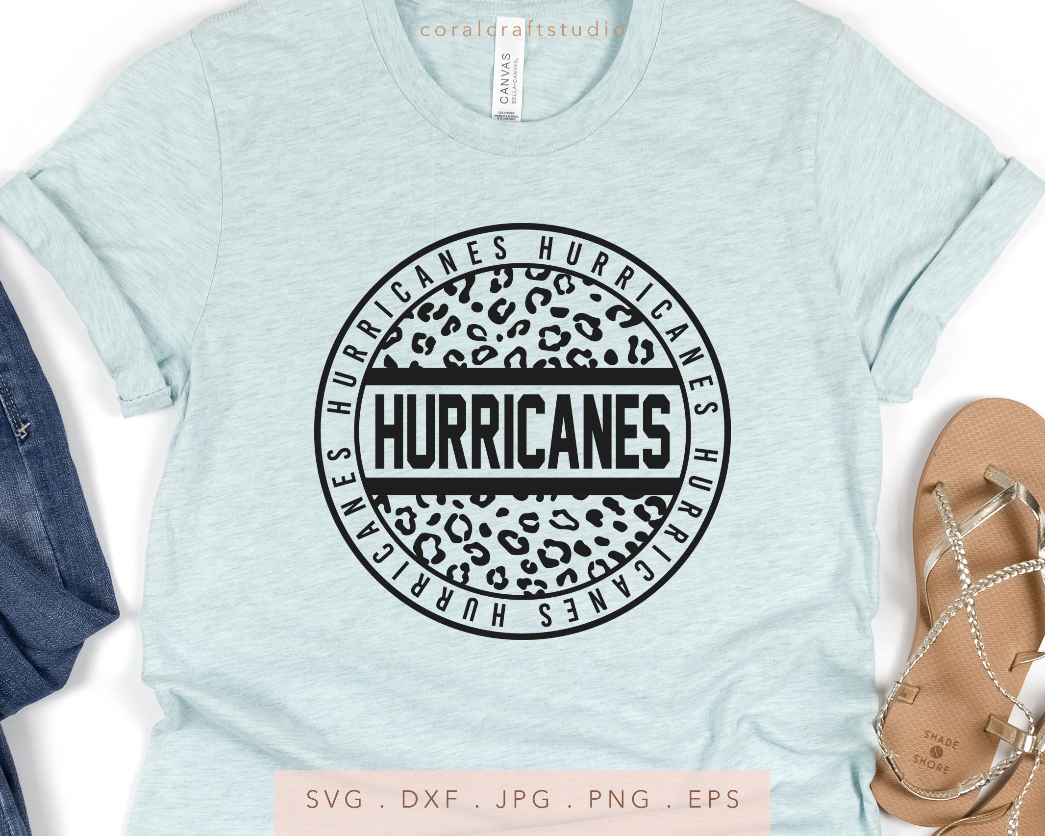 Hurricanes Leopard Print SVG PNG DXF Jpg Eps, Hurricanes School Mascot ...