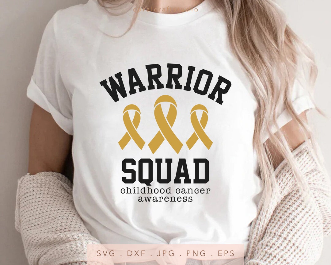 Childhood Cancer Warrior Squad SVG DTF PNG Jpg Eps, Childhood Cancer ...