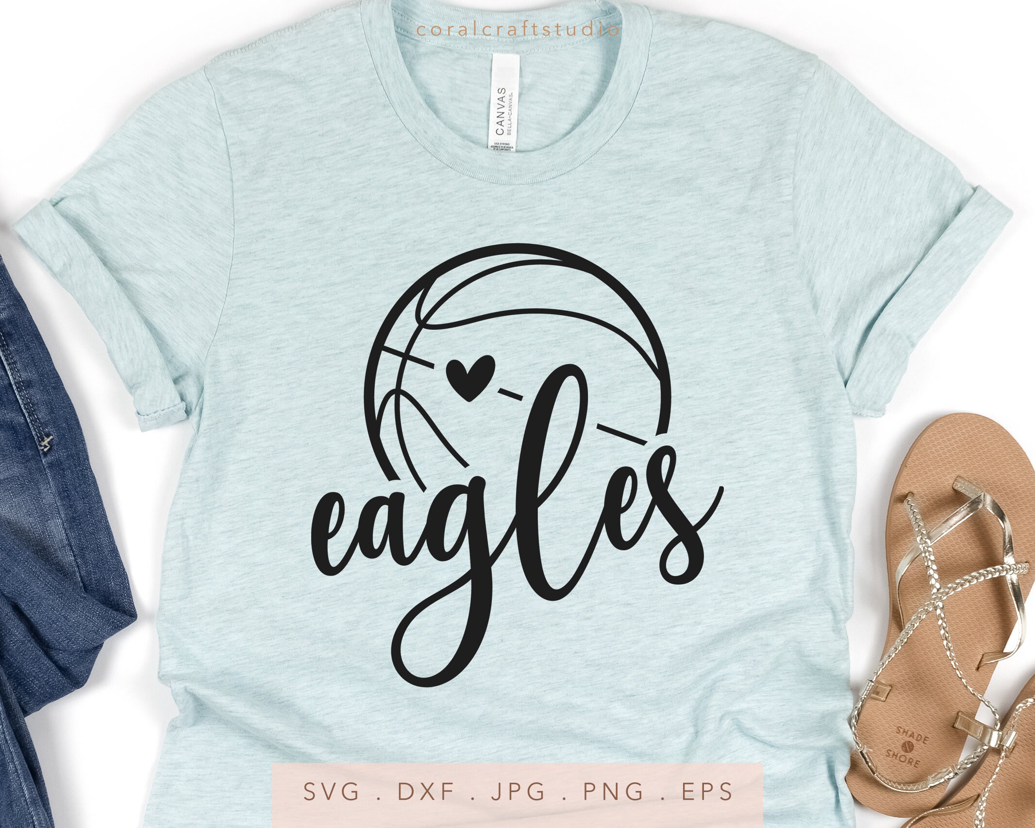 Eagles SVG DXF JPG Png Eps Basketball Team Name Svg School - Etsy
