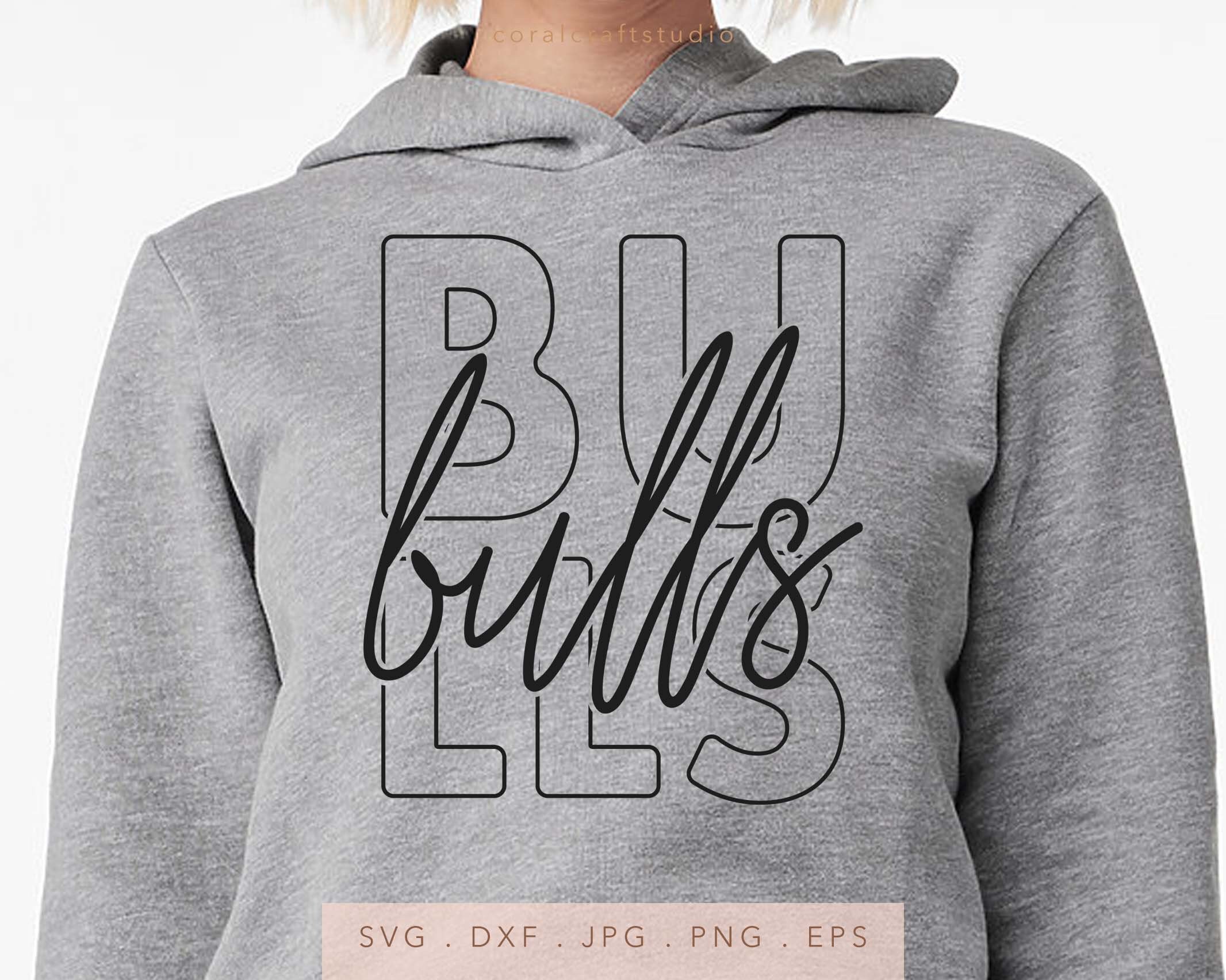 Bulls Team Name SVG DXF JPG Png Eps, Bulls Mascot Team School Svg ...