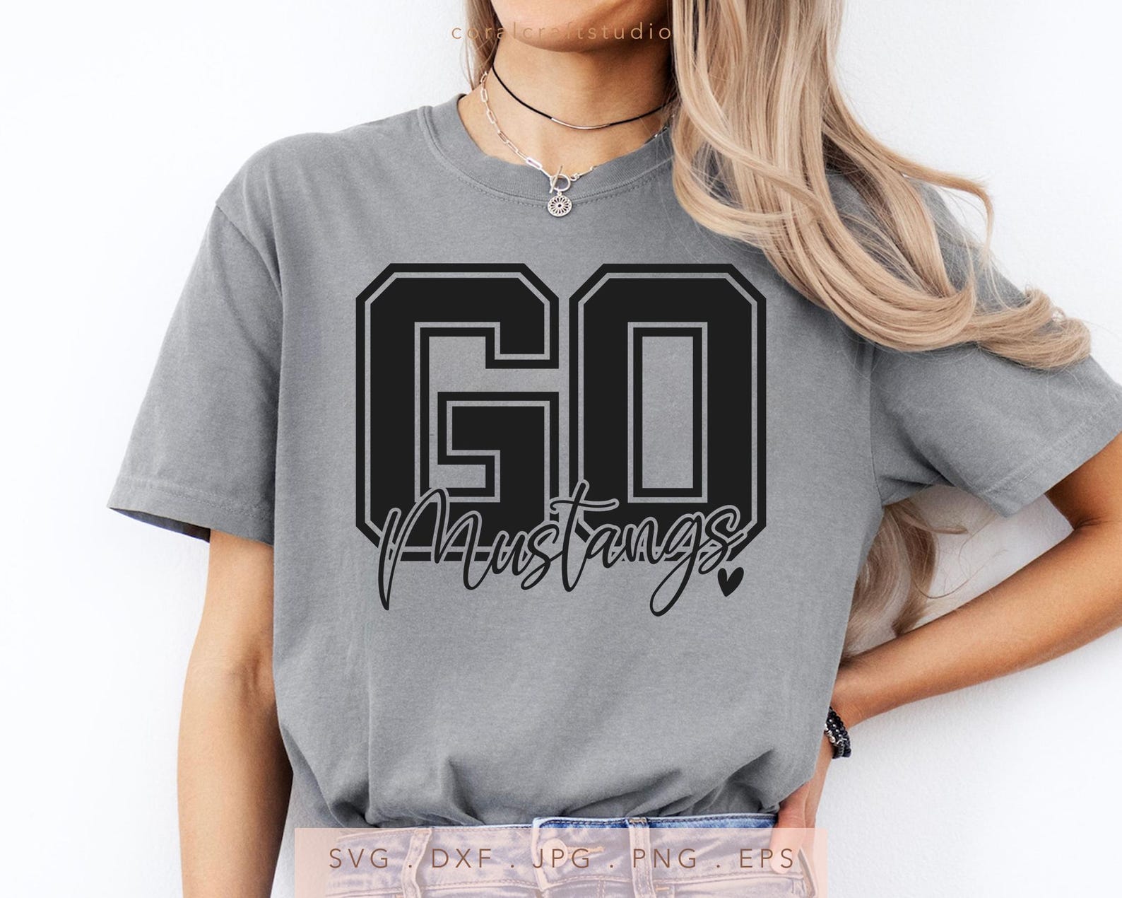 GO Mustangs SVG, PNG, Dxf, Jpg, Eps, Mustangs Silhouette Cameo ...