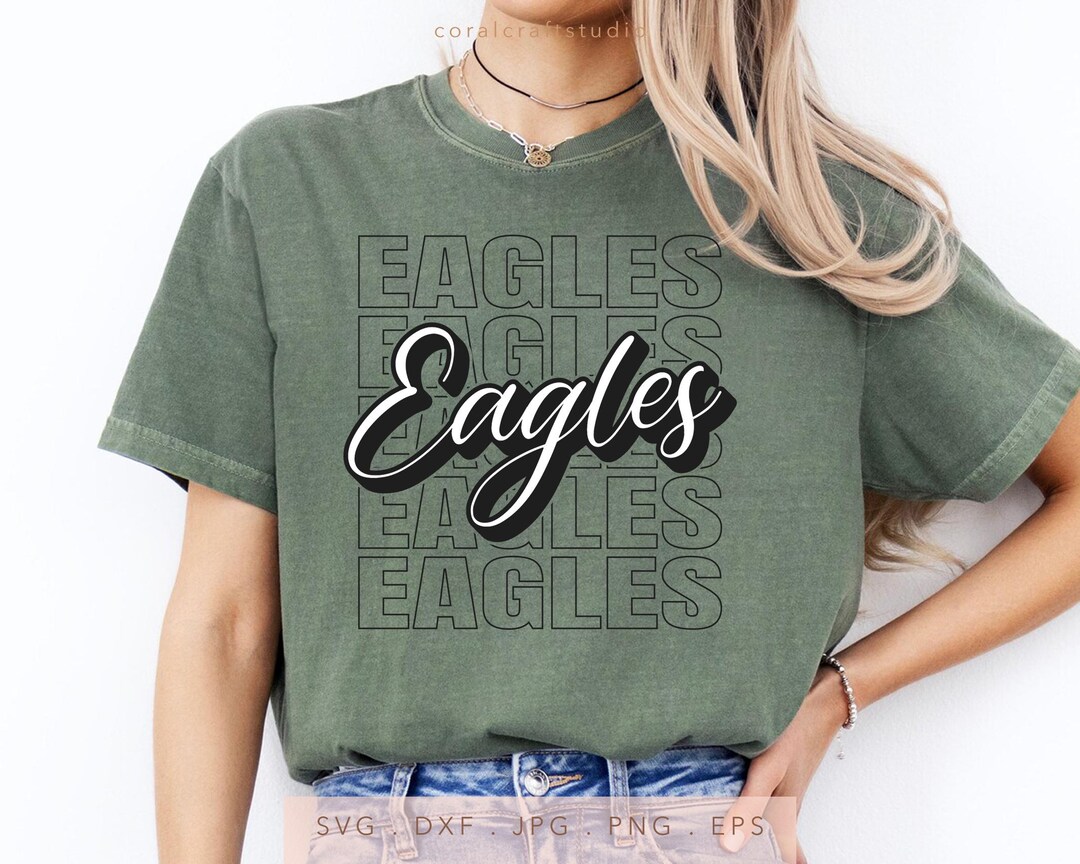 Eagles SVG PNG DXF Jpg Eps, Eagles Mascot School Cricut, Eagles Team ...