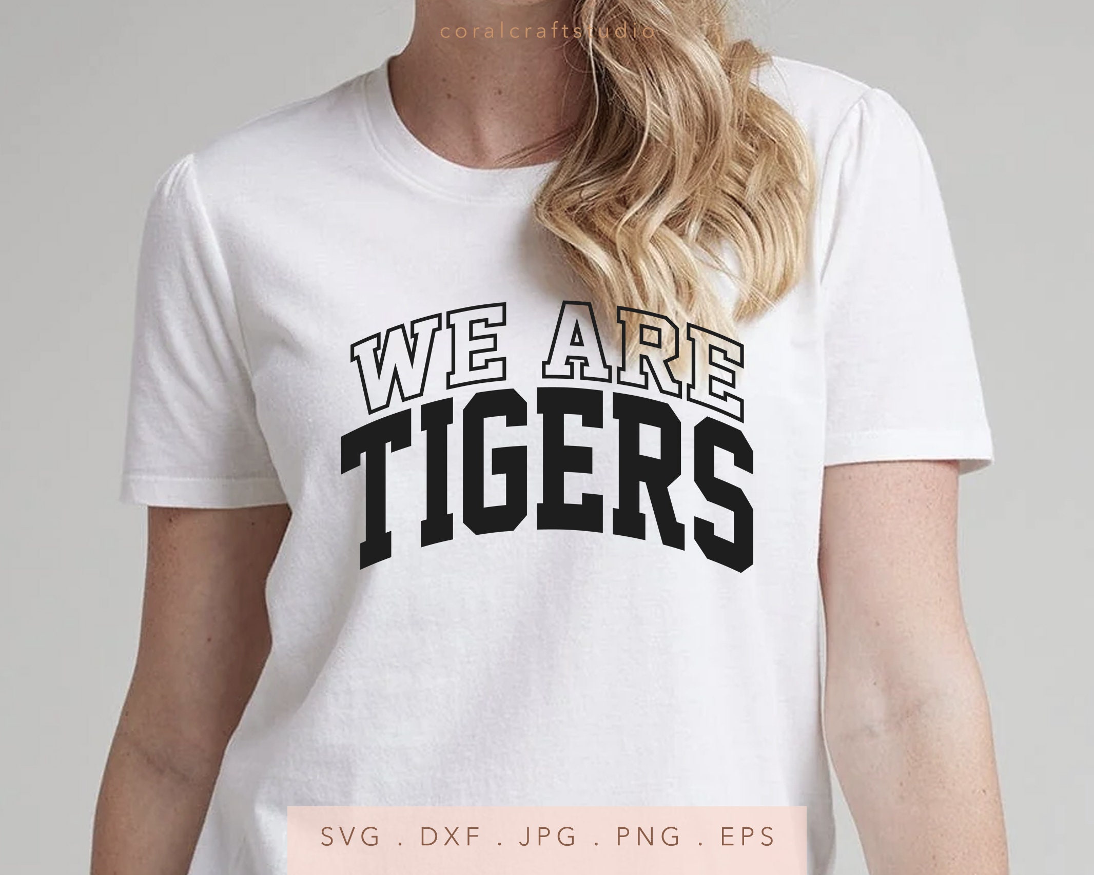 We Are Tigers Varsity SVG PNG DXF Jpg Eps Tigers Iron On - Etsy