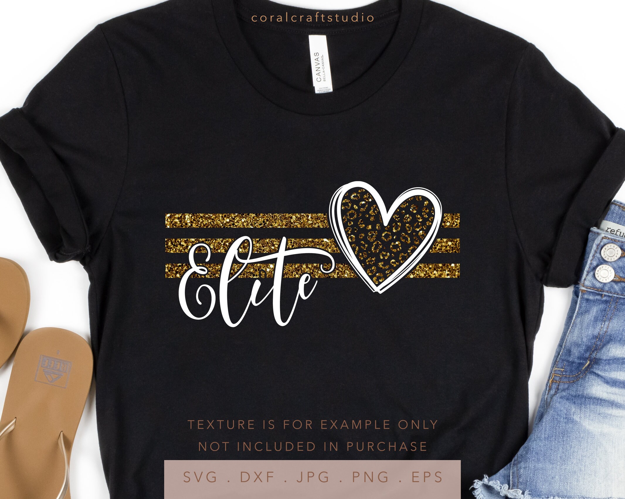 Elite Heart Leopard SVG PNG DXF Jpg Eps Elite School Mascot - Etsy