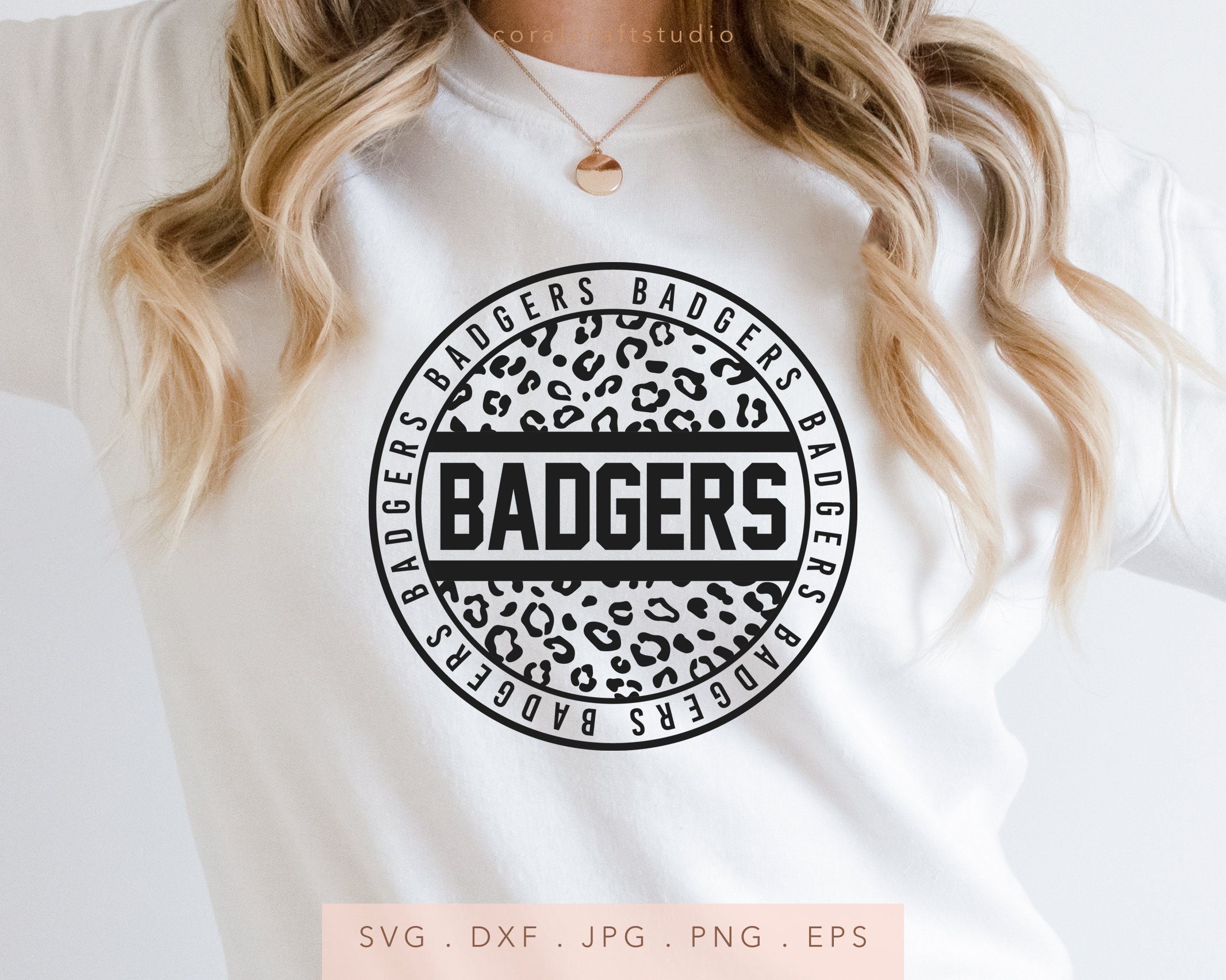 Badgers Leopard Print SVG PNG DXF Jpg Eps, Badgers School Mascot Svg ...