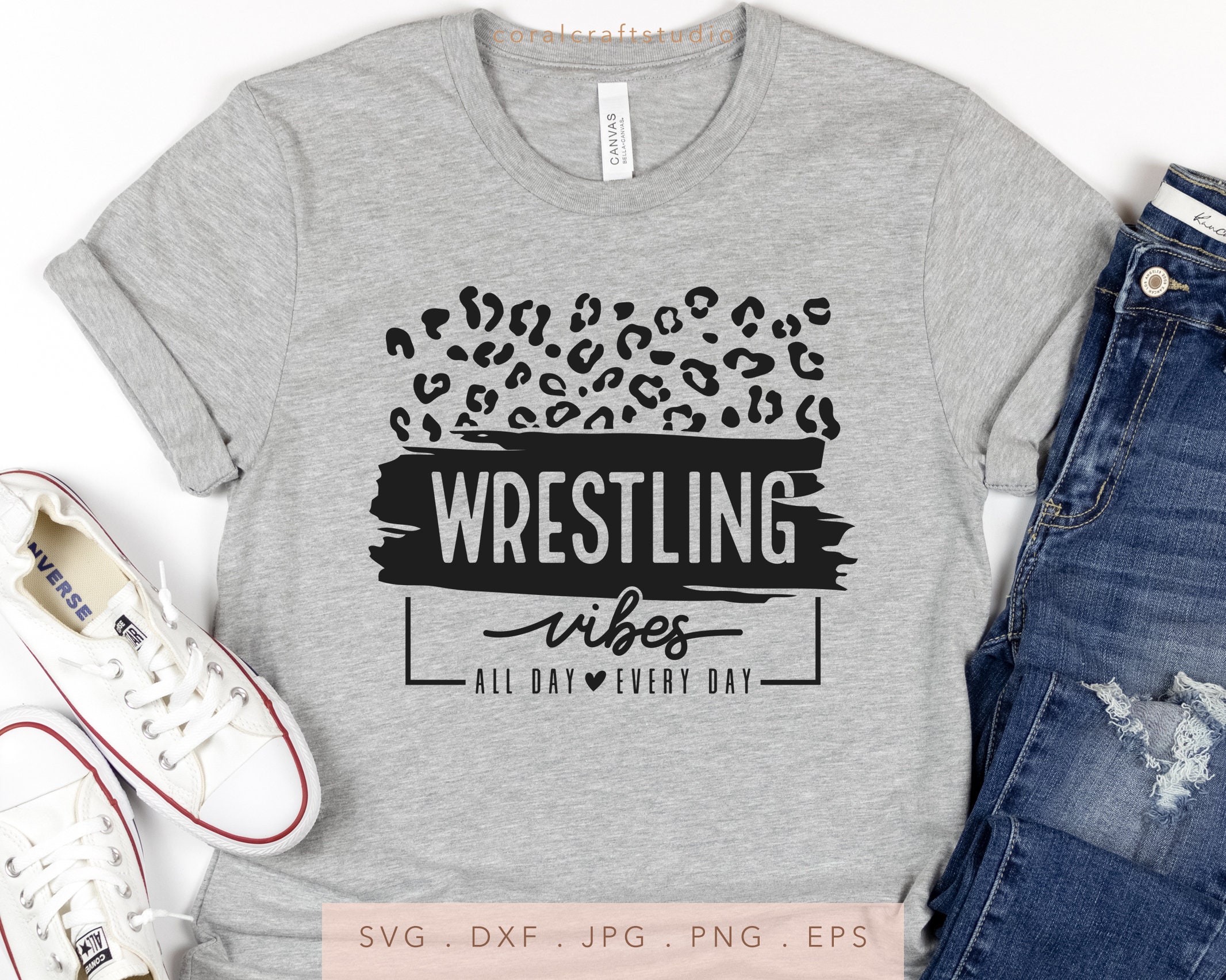 Leopard Wrestling Vibes SVG DXF JPG Png Eps, Wrestling Vibes ...