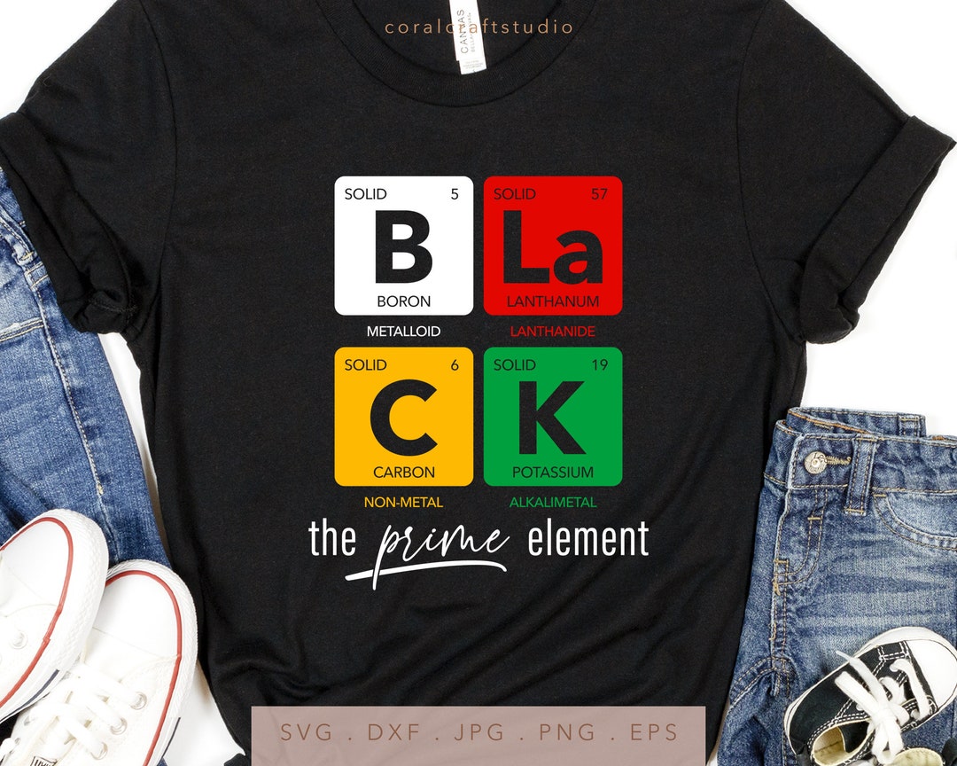 Black the Prime Element SVG DXF Jpg Png Eps, Melanin Vibes Sublimation ...