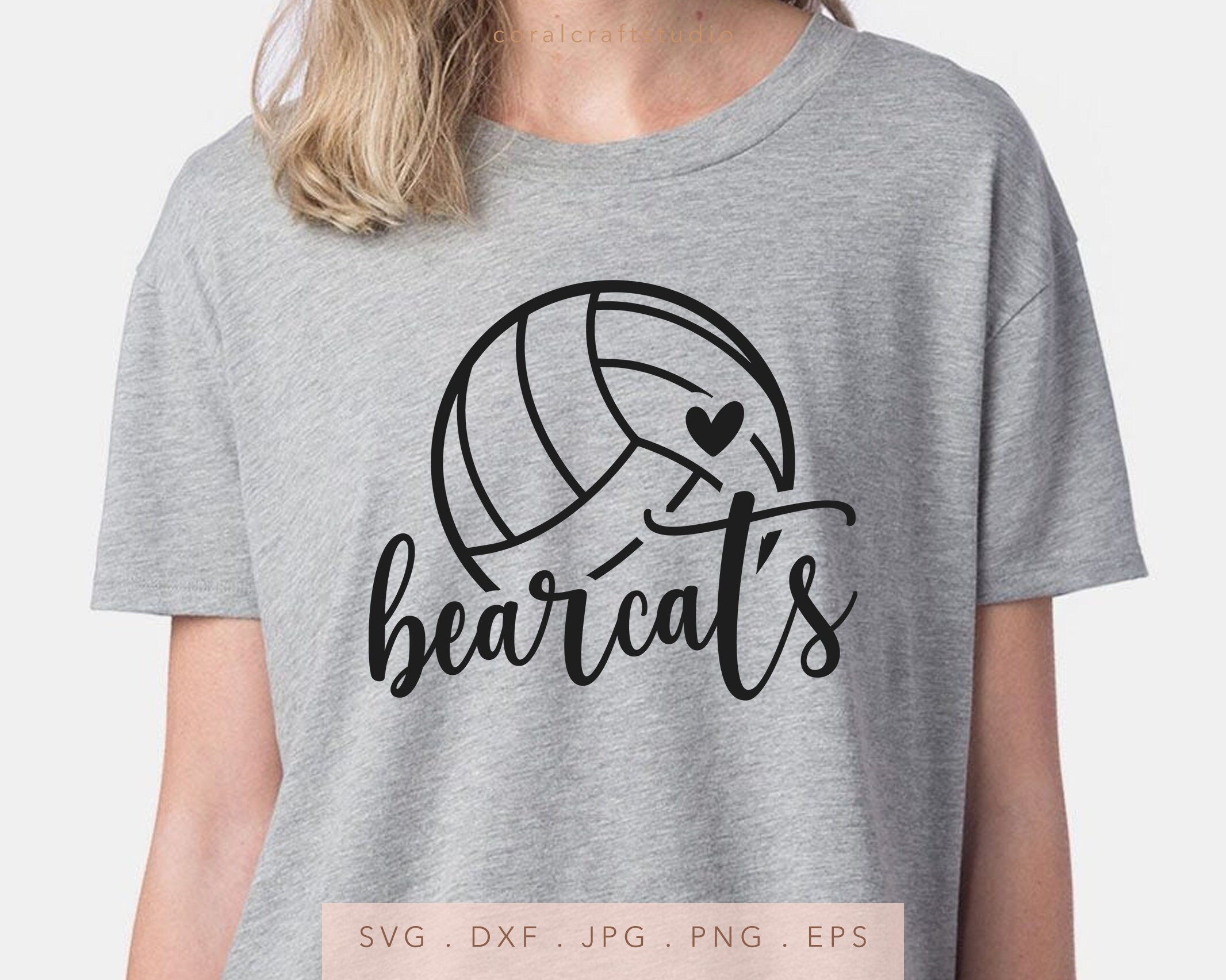 Bearcats SVG DXF JPG Png Eps, Bearcats Volleyball Team Name Svg ...