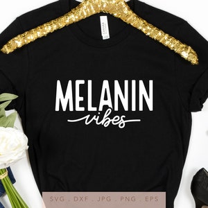 Melanin Vibes SVG DXF JPG Png Eps, Black Queen Silhouette Cricut, Afro ...