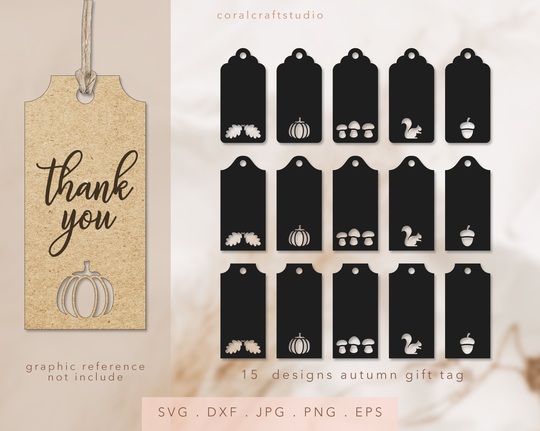 Autumn Gift Tag SVG Hang Tag Svg Label Tag Svg Tags Bundle - Etsy