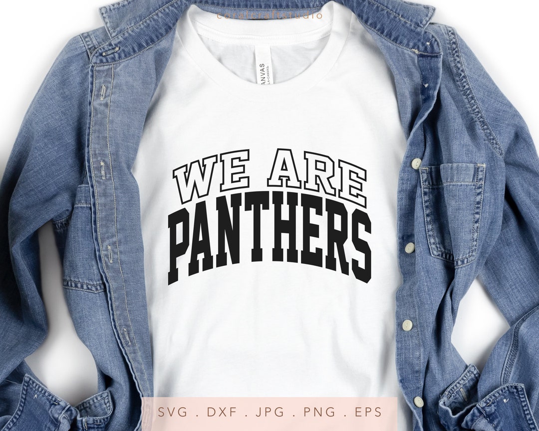 We Are Panthers Varsity SVG PNG DXF Jpg Eps, Panthers Iron On, Panthers ...