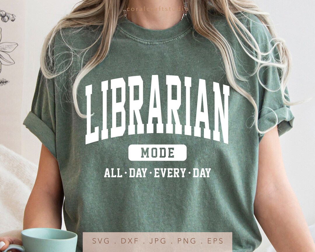 Librarian SVG DTF PNG Jpg Eps, Book Worm Sweatshirt Sublimation, Trendy ...