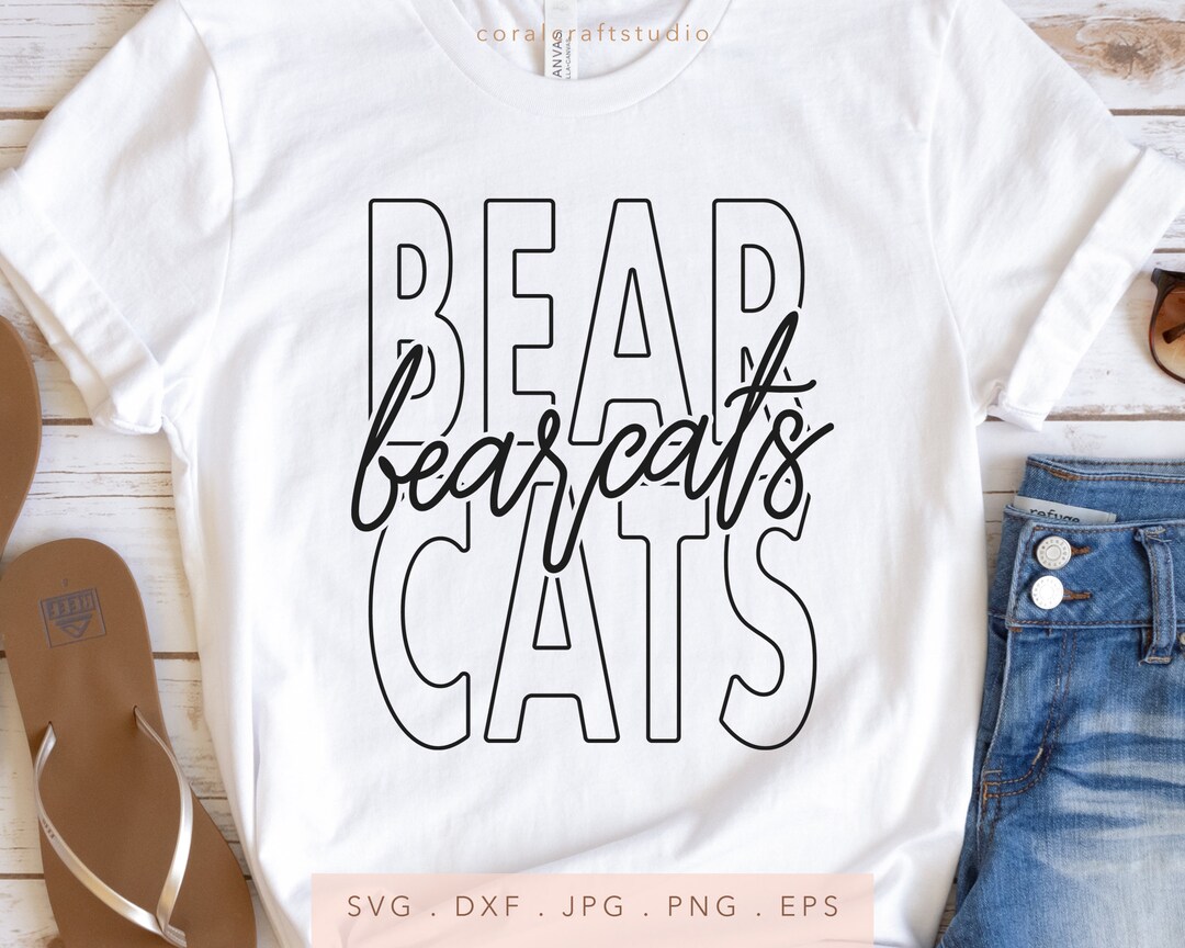 Bearcats Team Name SVG DXF JPG Png Eps, Bearcats Mascot School Svg ...