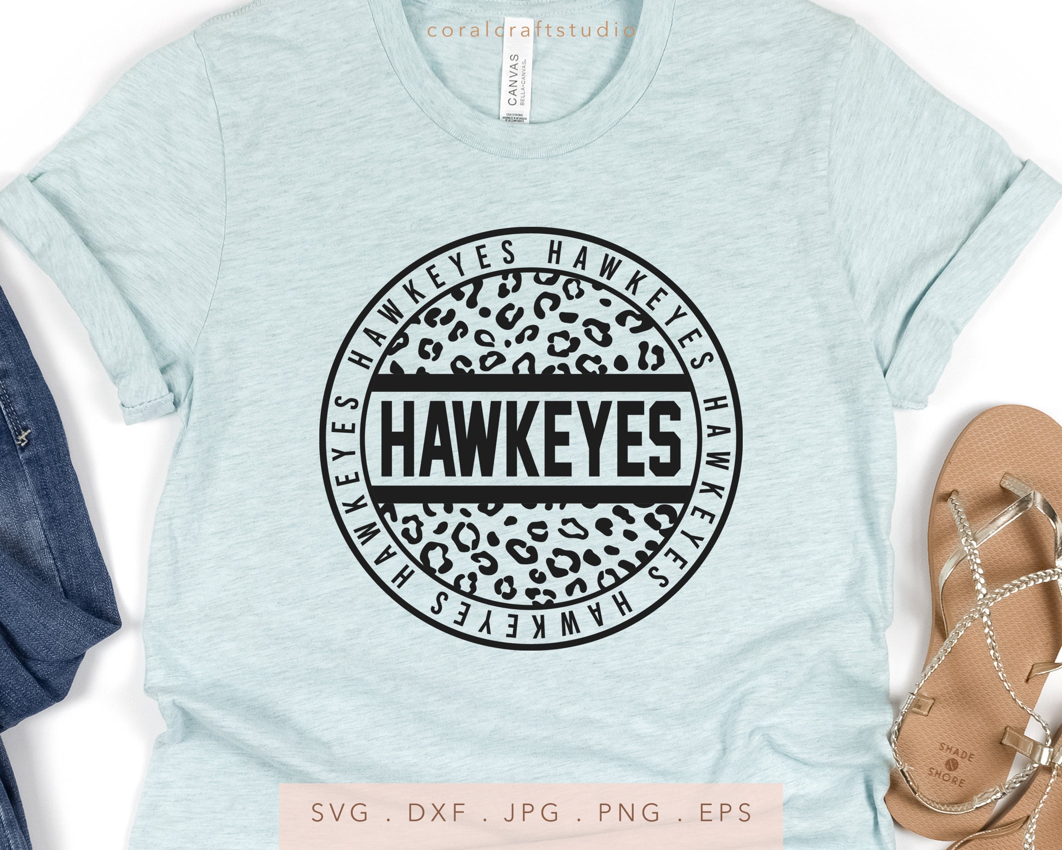 Hawkeyes Leopard Print SVG PNG DXF Jpg Eps Hawkeyes School - Etsy