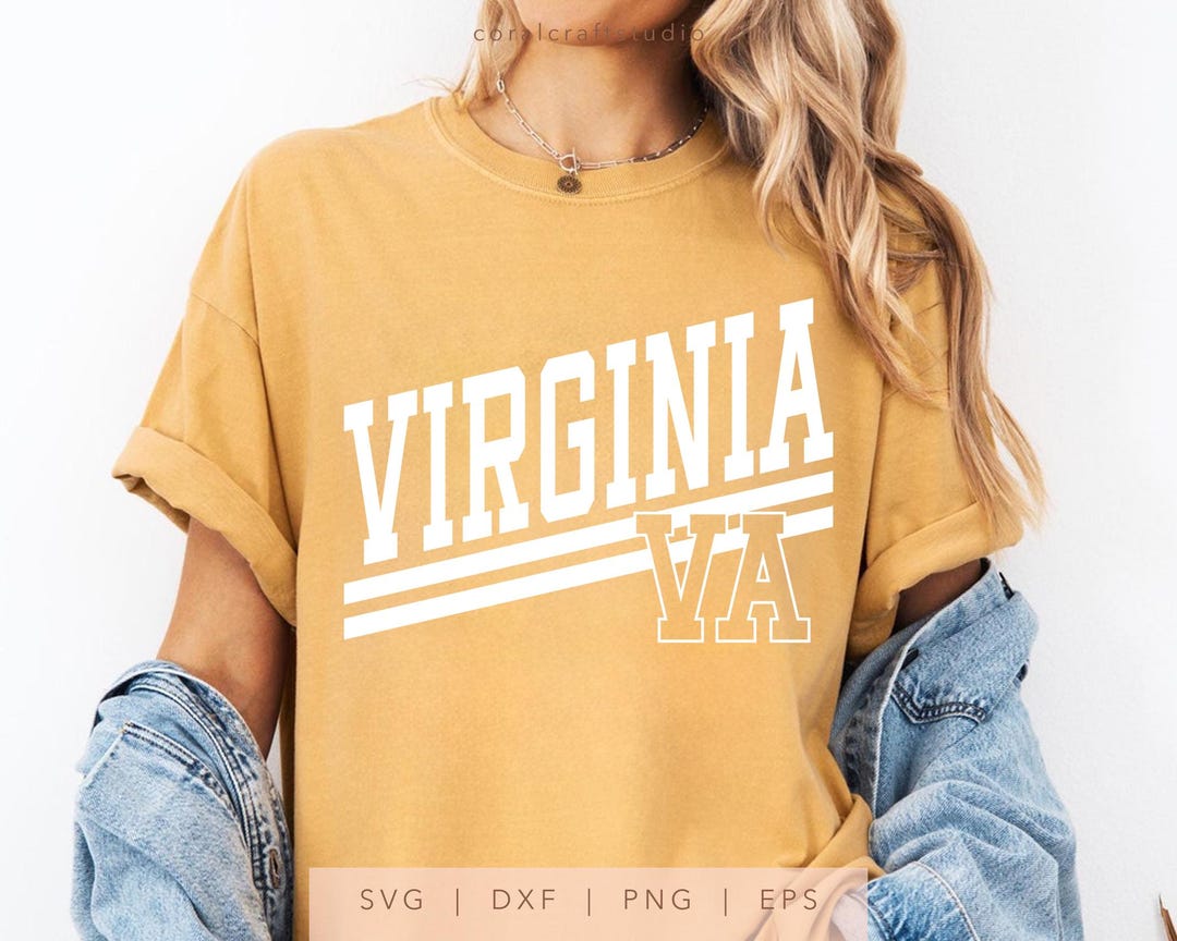 Virginia VA Svg, Png, Dxf, Eps, Virginia State Design Cricut, Trendy ...