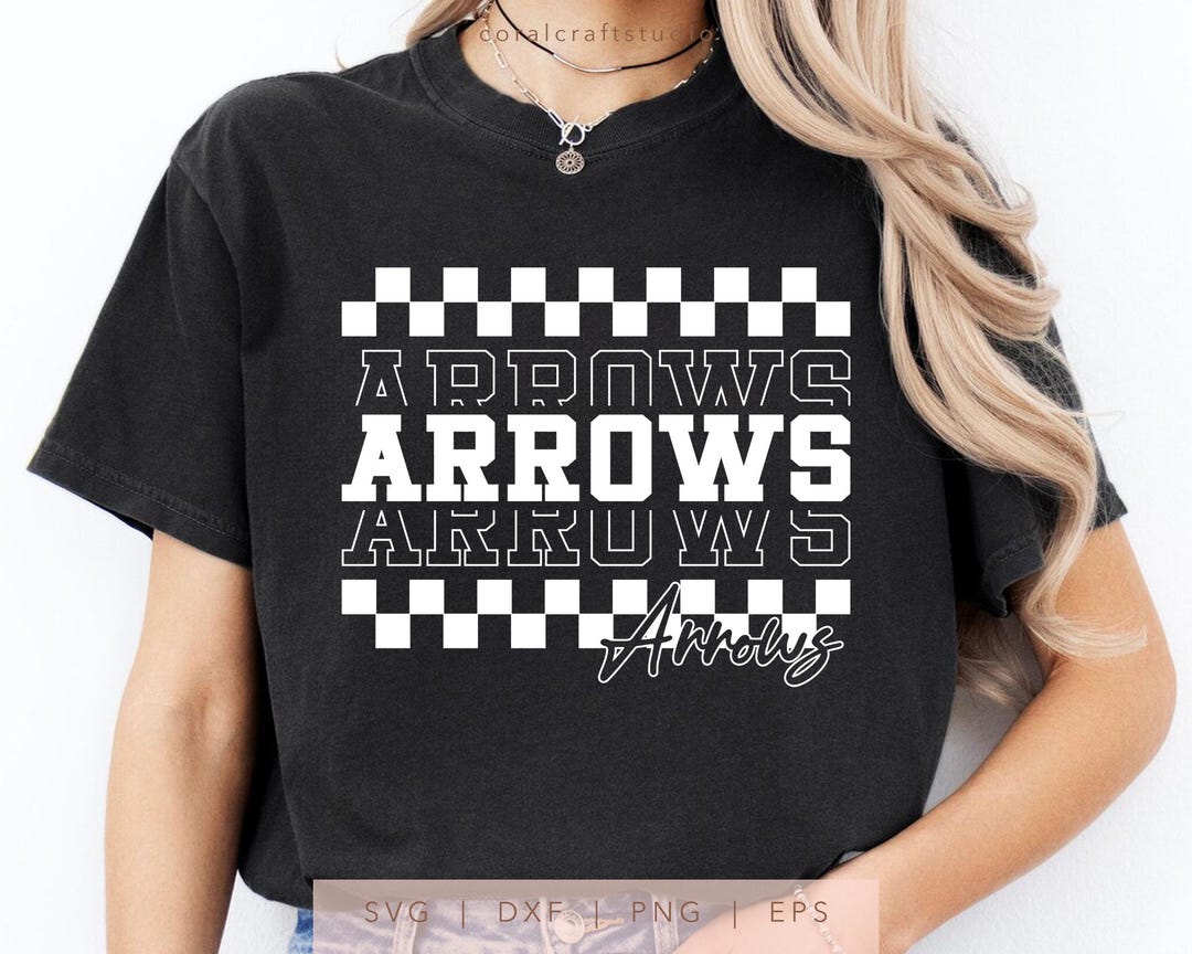 Checkered Arrows SVG, PNG, Dxf, Eps, Arrows Sport Shirt Sublimation ...