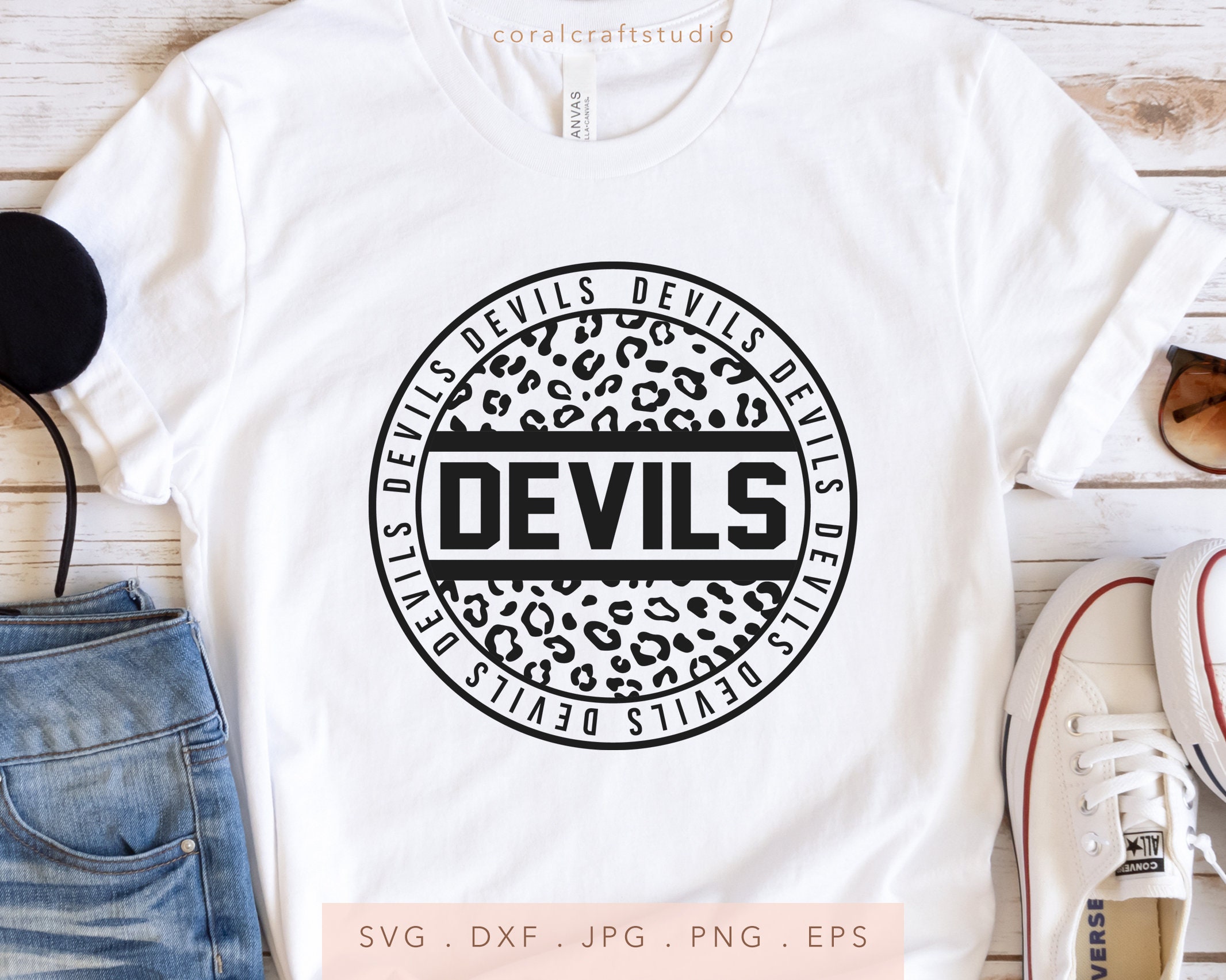 Devils Leopard Print SVG PNG DXF Jpg Eps, Devils School Mascot Svg ...