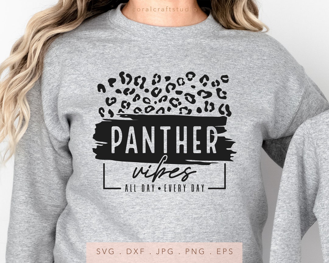 Panther Vibes Leopard SVG PNG DXF Jpg Eps, Panthers Team Spirit Svg ...