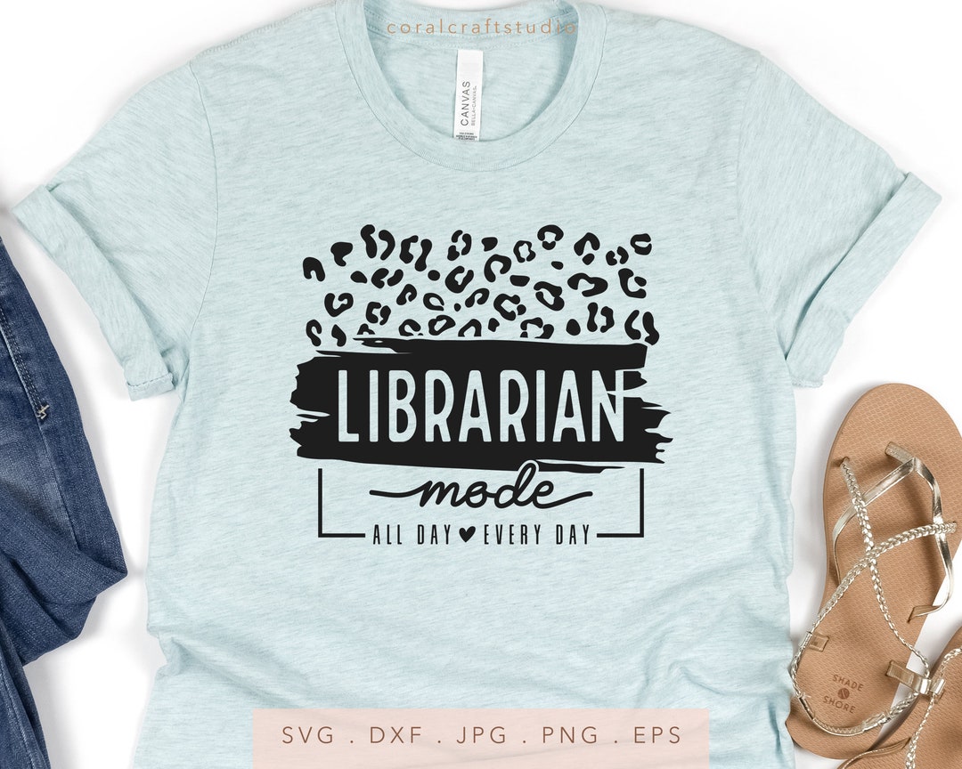Leopard Librarian Mode SVG DXF JPG Png Eps, Librarian Mode Sublimation ...