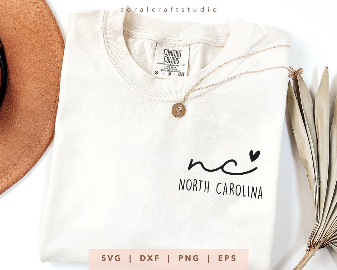 North Carolina NC Svg, Png, Dxf, Eps, Love North Carolina State Design ...
