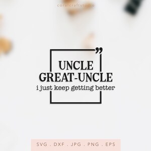 Great Uncle Cut File, Gift for Uncle Shirt Sublimation, First Time ...