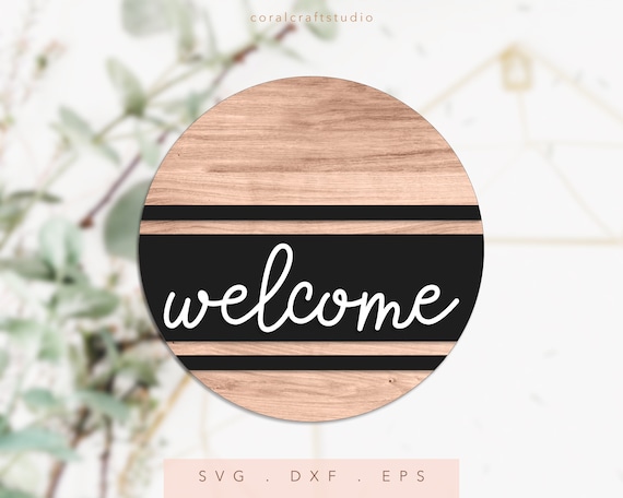 Door Hanger SVG Front Door Sign Svg Welcome Sign Svg Wooden - Etsy