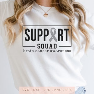 Brain Cancer Support Squad SVG DTF PNG Jpg Eps, Brain Cancer Awareness ...
