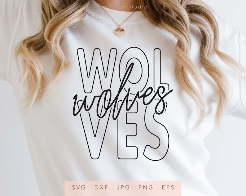Wolves Team Name SVG DXF JPG Png Eps, Wolves Mascot Team School Svg ...