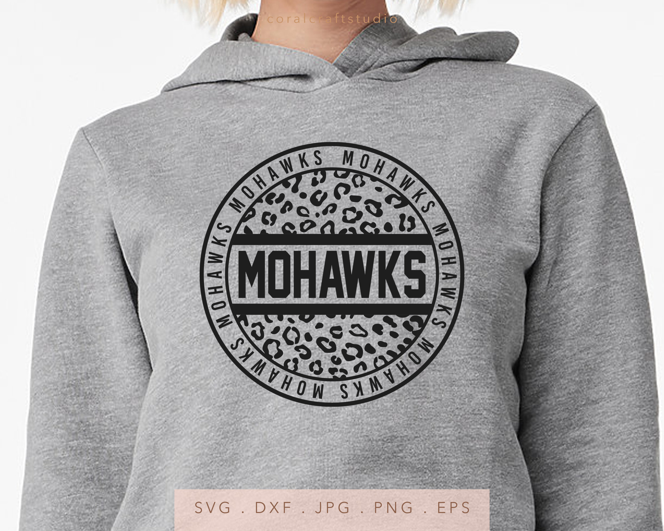 Mohawks Leopard Print SVG PNG DXF Jpg Eps, Mohawks School Mascot Svg ...