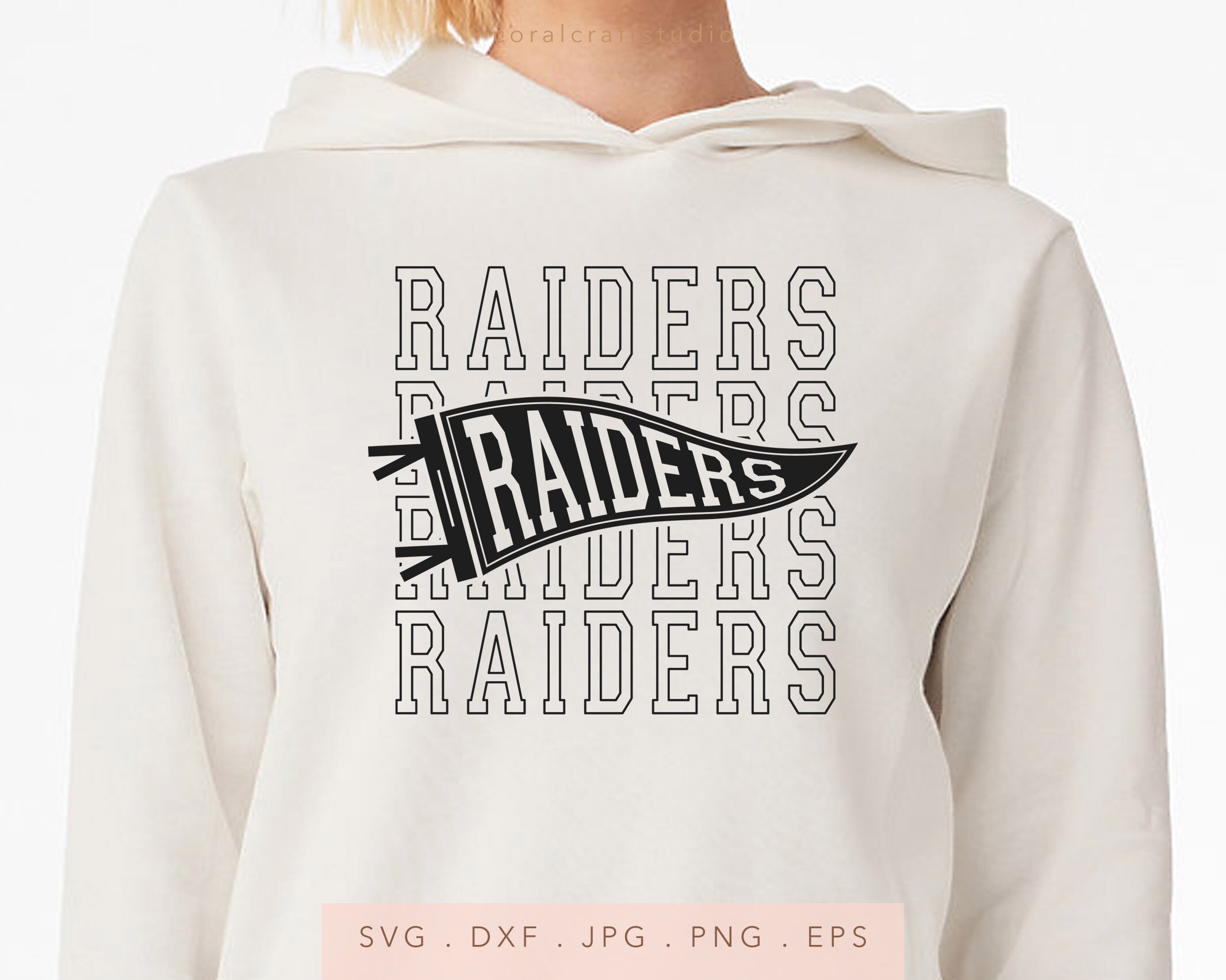Raiders Stacked Varsity Letters SVG PNG DXF Jpg Eps Raiders - Etsy